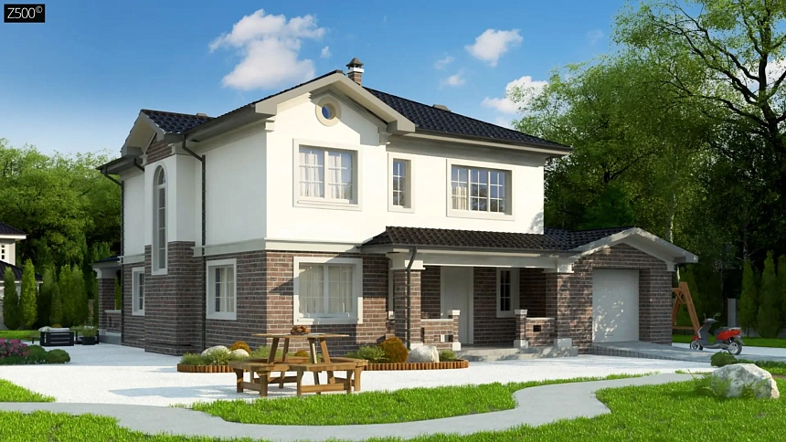 Готовый проект дома Zz2 L с ценой. Планировка, смета и схема | 1house.by